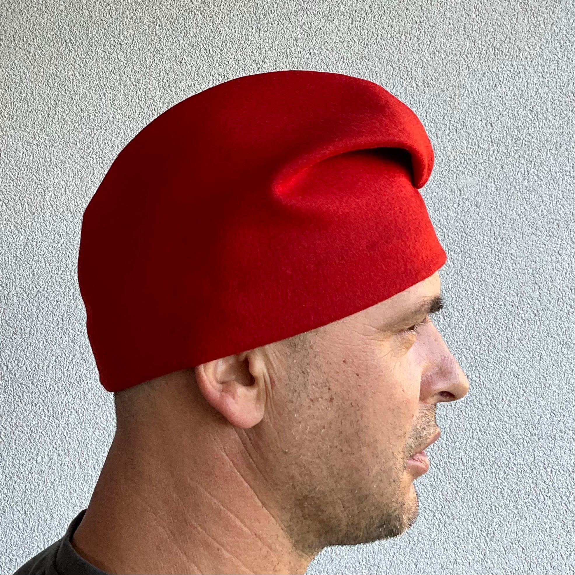 Handmade Red Wool Conical Cap: Ancient Eastern European Style - Etsy