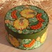 Green Box Yewelry Box Ring Box Yellow Flowers Folk Box Petrykivka Hand ...