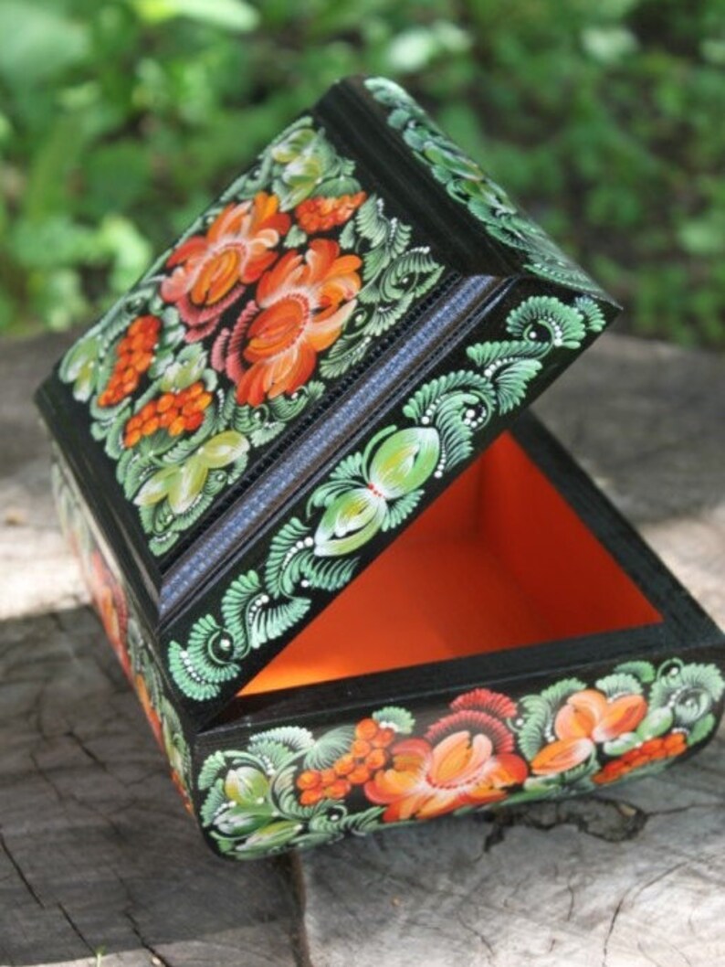 Wooden Box With Lid Jewelry Box Decorative Storage Boxes Gift Boxes ...