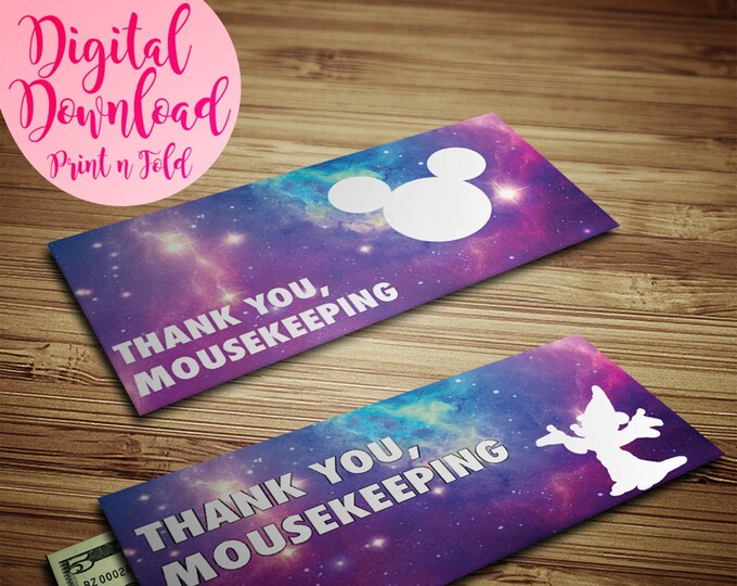 Mousekeeping Envelopes Galaxy Mickey Printables Tip Envelopes Instant ...