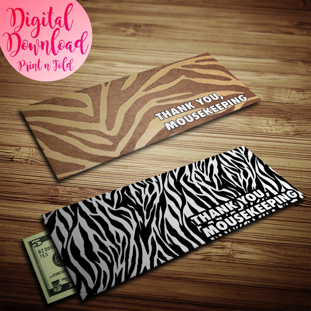 Animal Print Mousekeeping Printable Cash Envelopes - Etsy