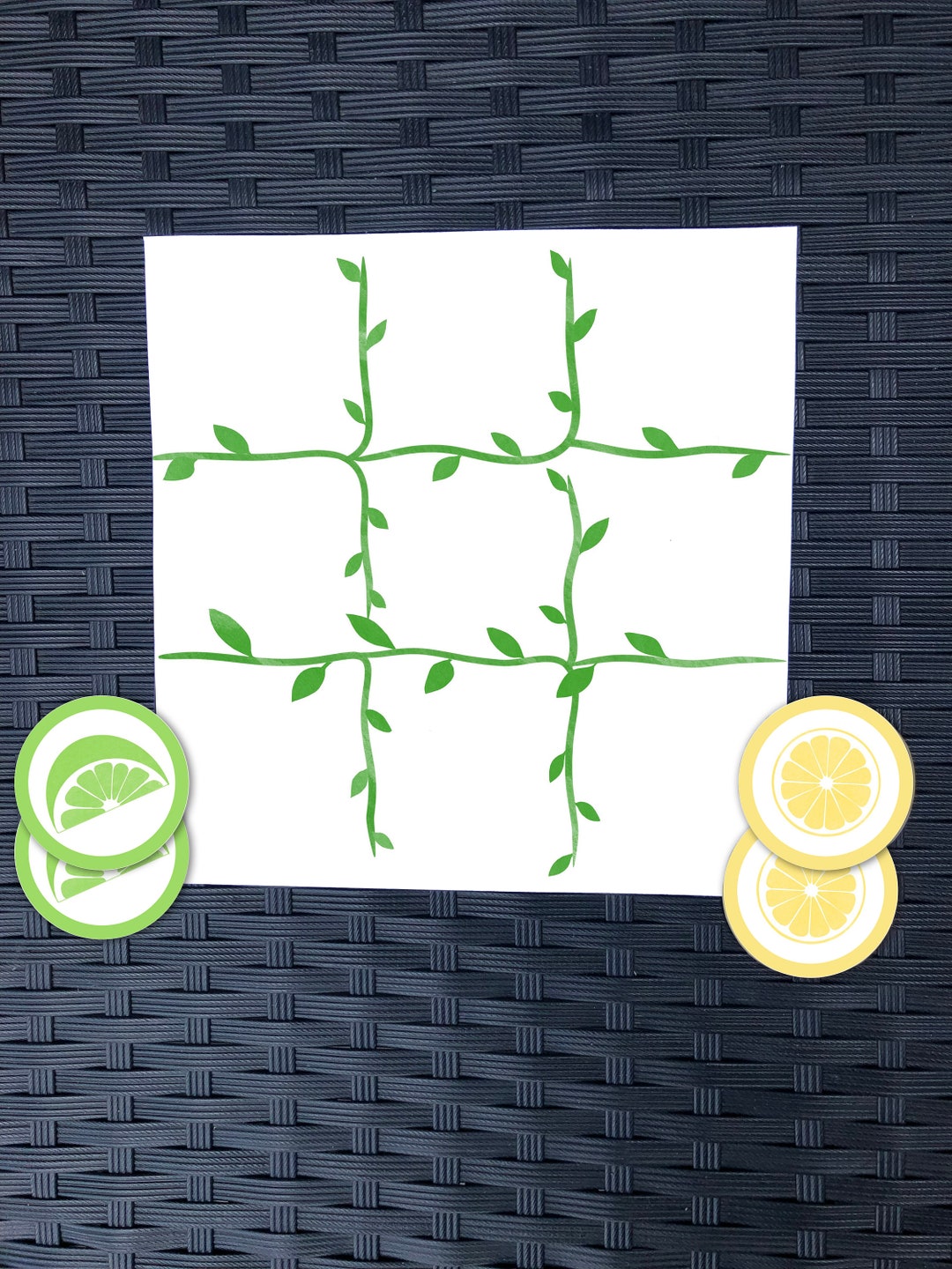 Lemon and Lime Tic Tac Toe Printable Game - Etsy