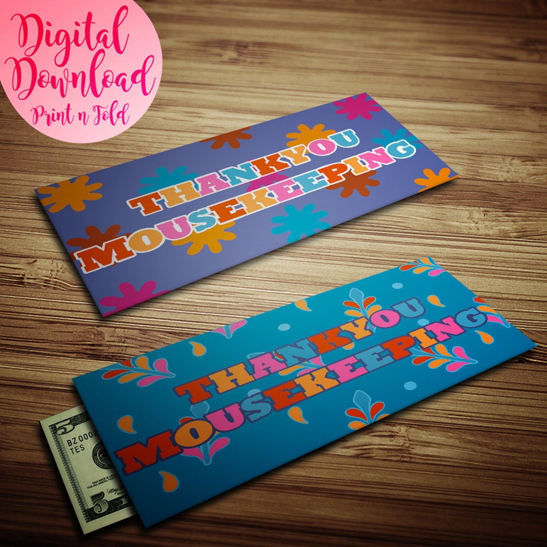 Thankyou Mousekeeping Printable Envelopes - Coco - Etsy