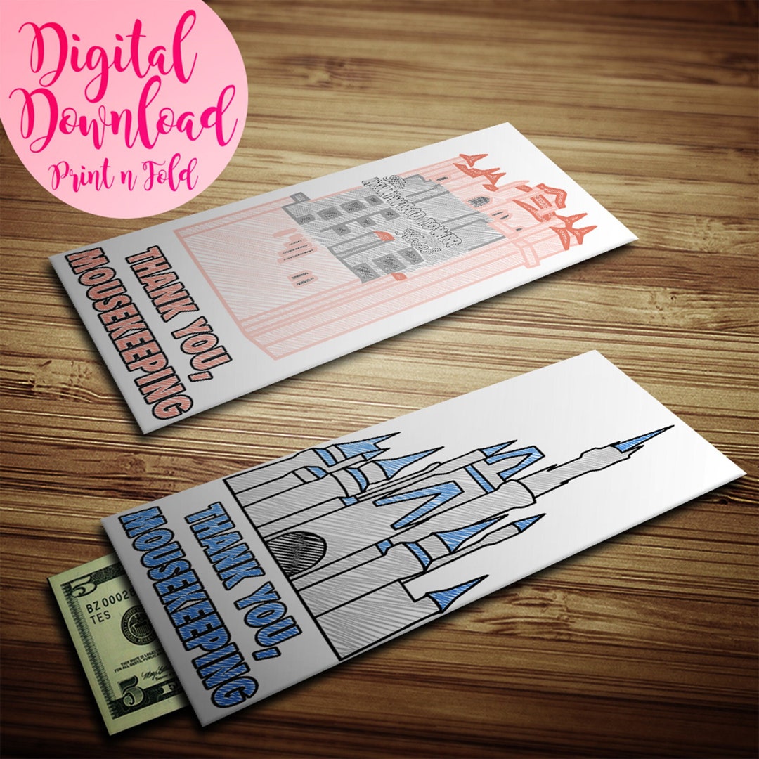 Thank You Mousekeeping Scribble Envelopes - Castle - Hotel - A4 - Etsy