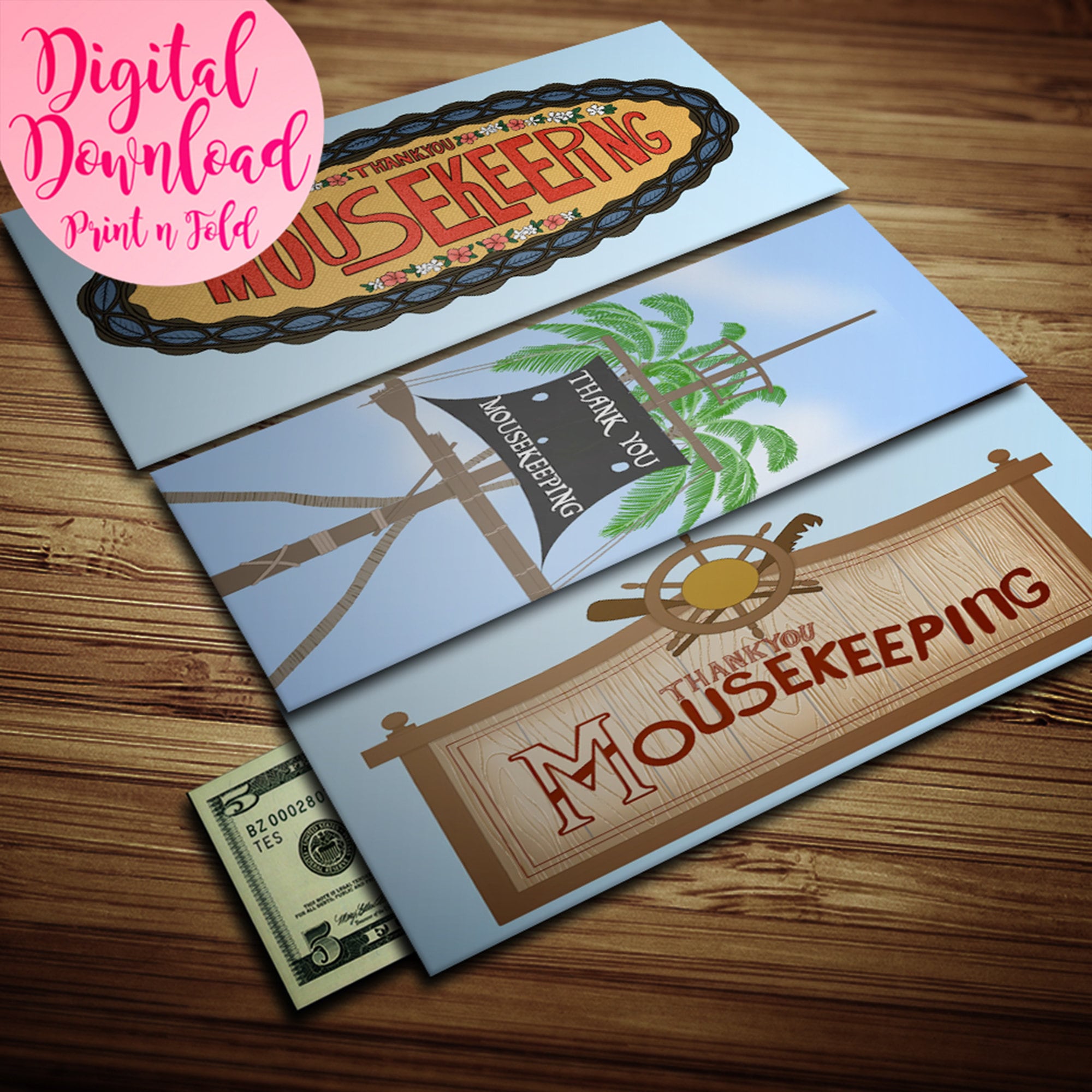 Thankyou Mousekeeping Printable Envelopes - Etsy