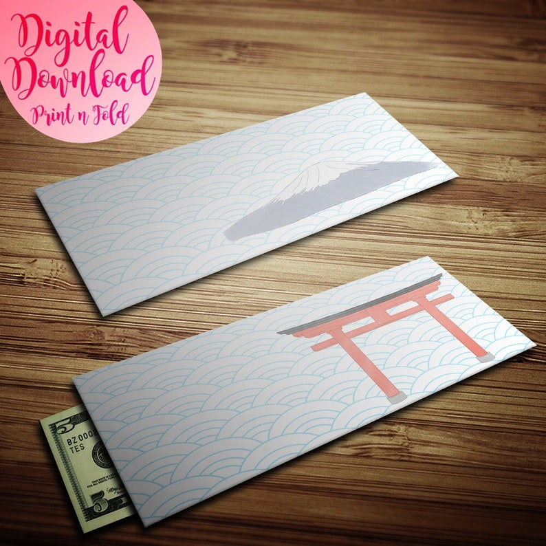 Japan Inspired Printable Gift Envelopes - Multi Pack - Last Minute Gift ...