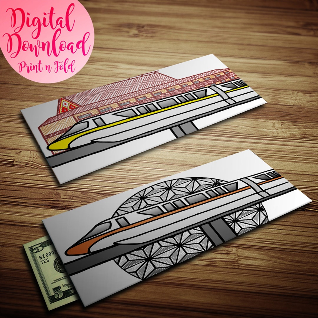 Mousekeeping Envelopes - Monorail - Hotel - Printable - A4 - US Letter ...