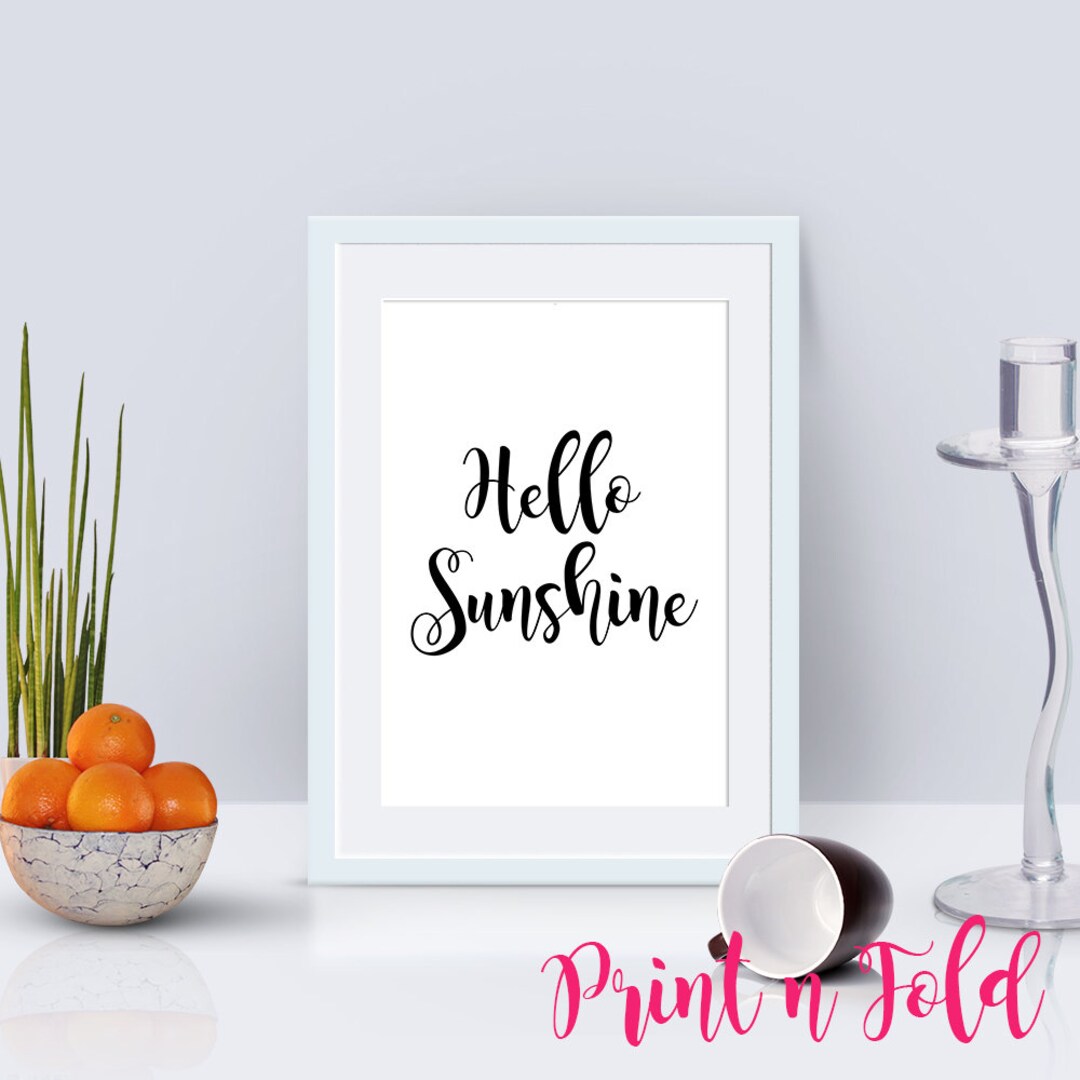 Hello Sunshine Printable Poster - Instant Download - Etsy