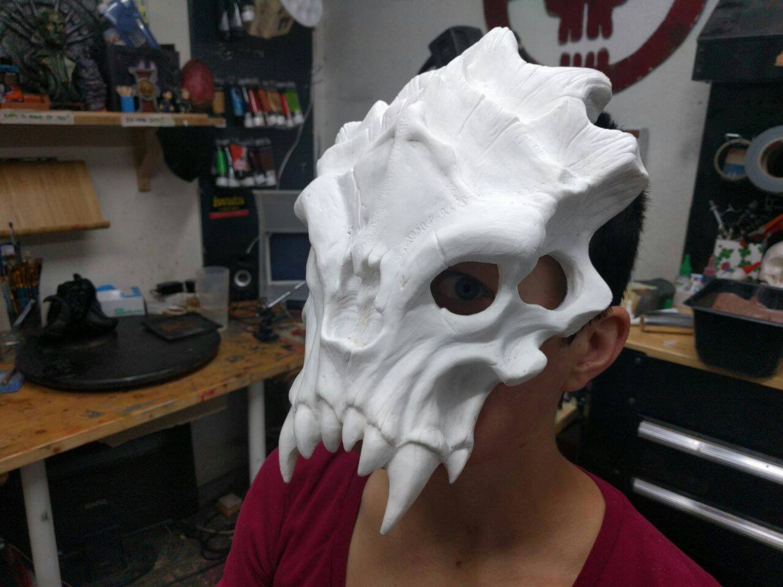 Creature Skull Resin Mask Helmet Pauldronbelt Buckle - Etsy