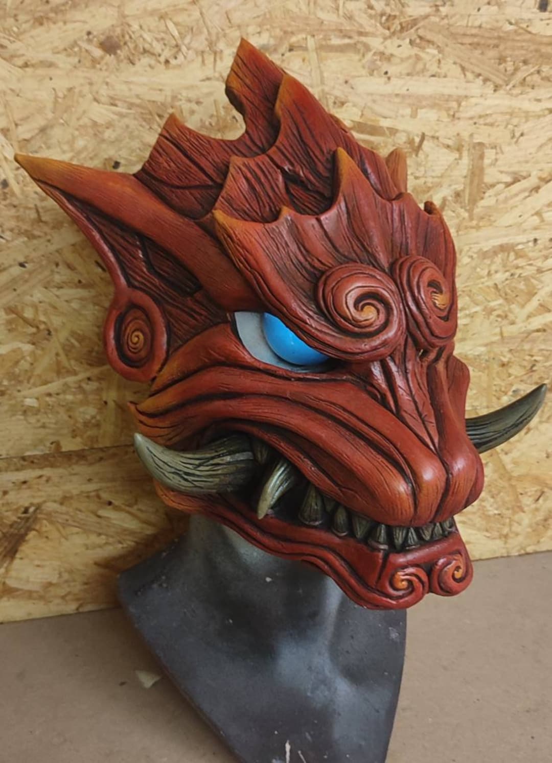 Monster Hunter Mask -snarling Odogaron- Now With GLOWING EYES - Etsy