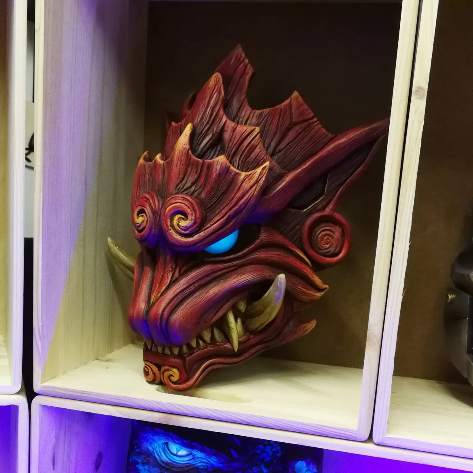 Monster Hunter Mask snarling Odogaron Now With GLOWING EYES - Etsy