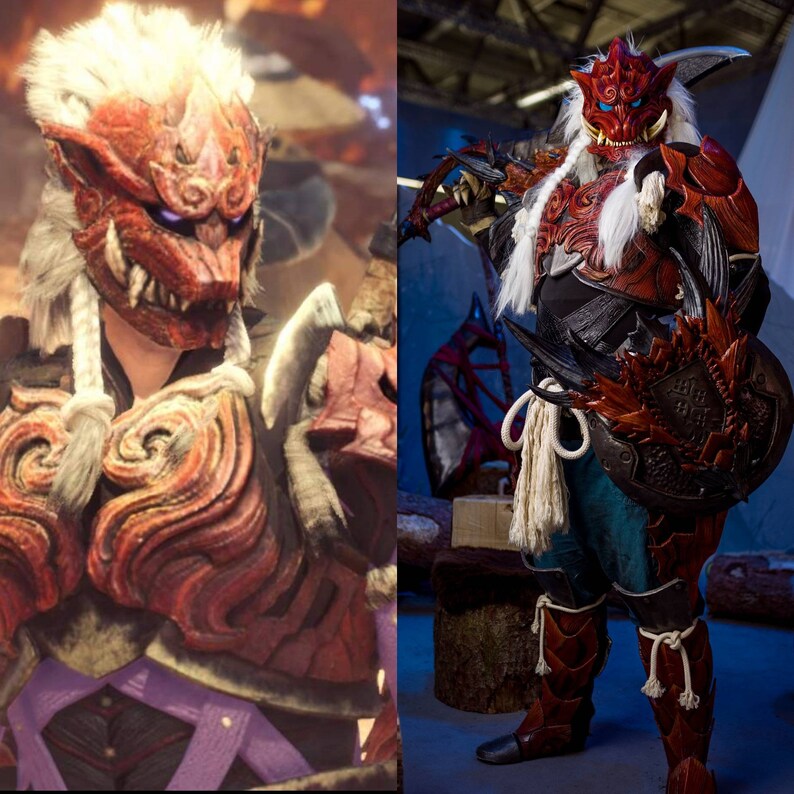 Hunter's mask Odogaron Monster Hunter inspired | Etsy