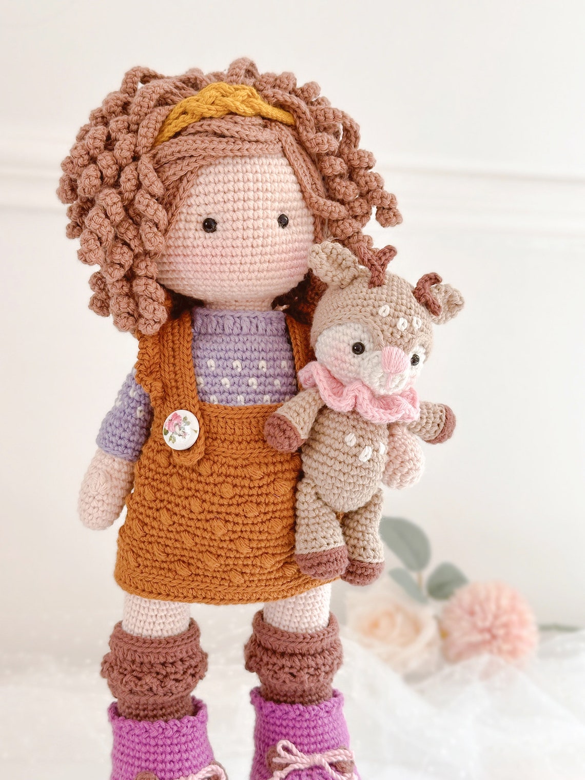 Alma Doll Amigurumi Crochet Pattern, Deer Included, PDF. / English ...