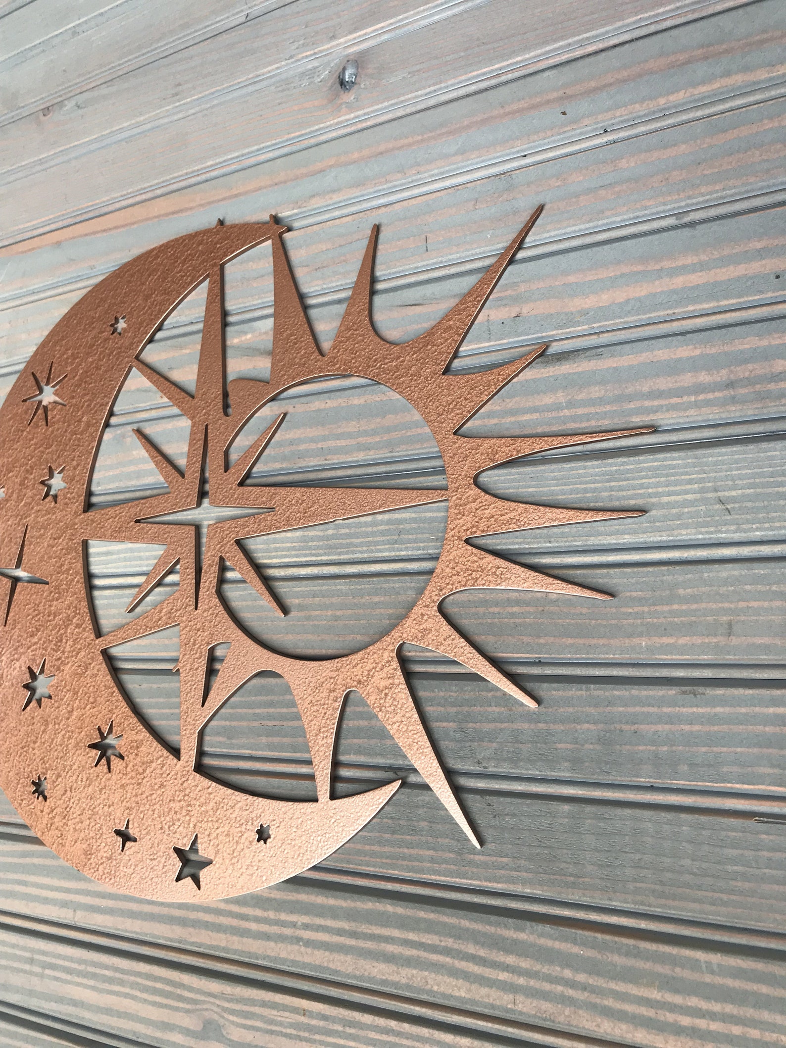 Sun Moon Stars Metal Art Wall Art Home Decor Garden Art - Etsy