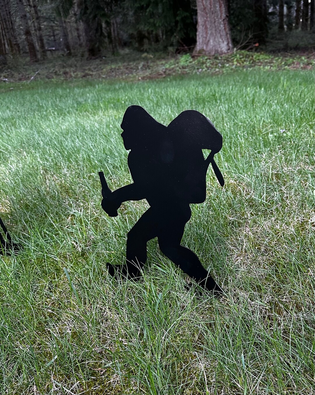 Bigfoot Hiking With a Beer / Big Foot / Yeti / Sasquatch / Garden Stake ...