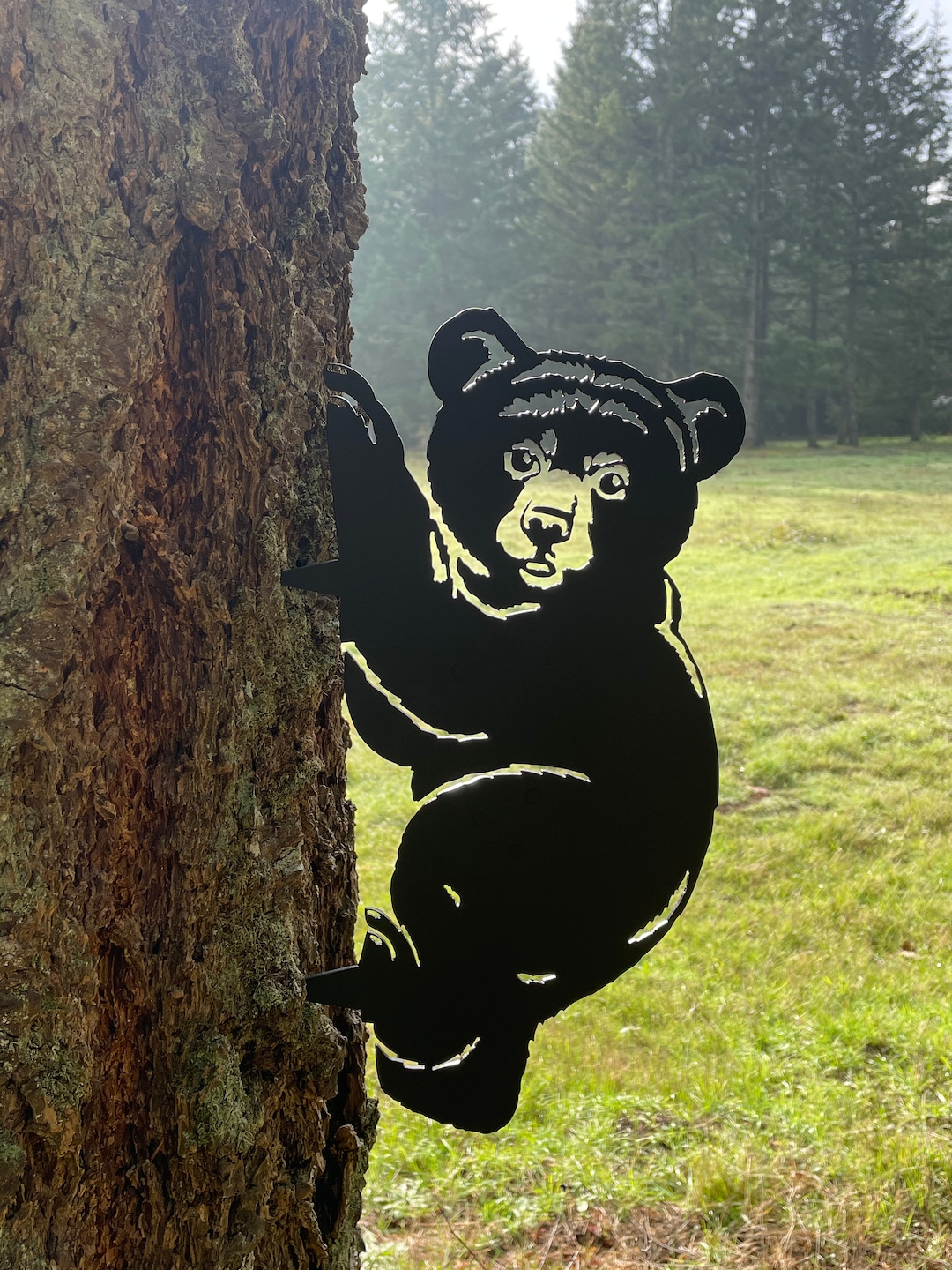 Metal Bear Cub Garden Stake, Backyard Decor - Etsy
