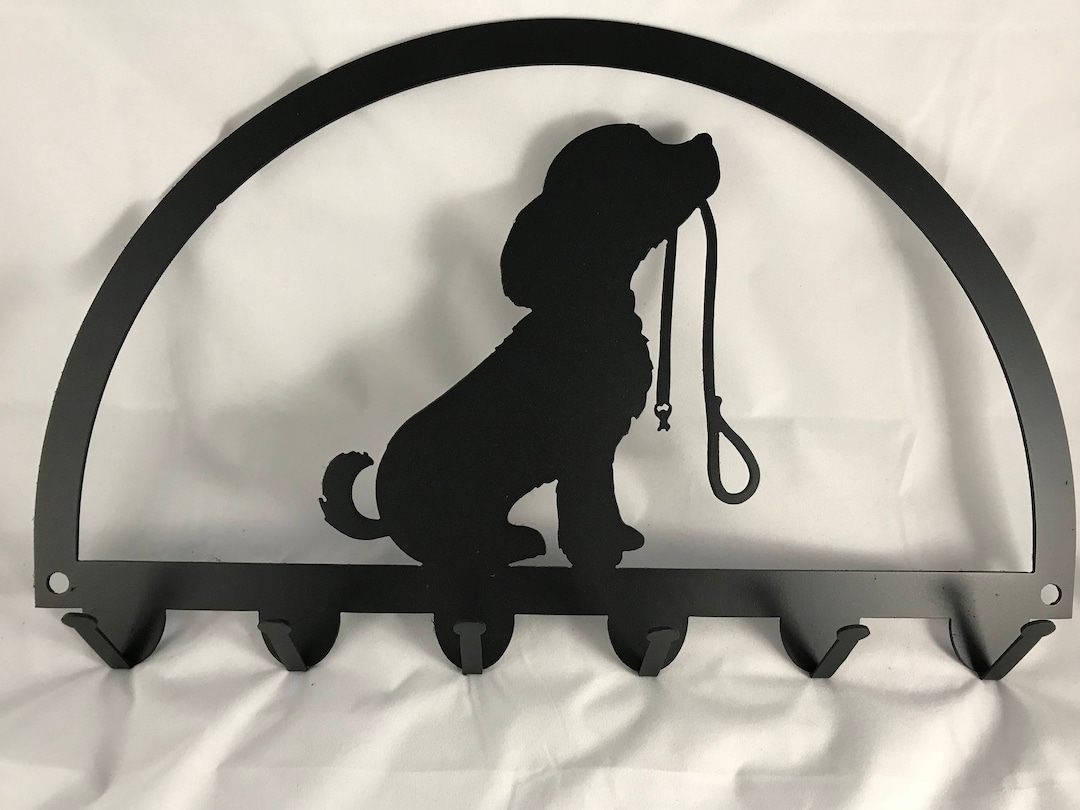 Puppy Dog Leash & Key Holder: Powder Coated Steel, Handmade - Etsy