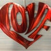 Love Heart Metal Wall Art: Powder Coated Steel, Handmade - Etsy