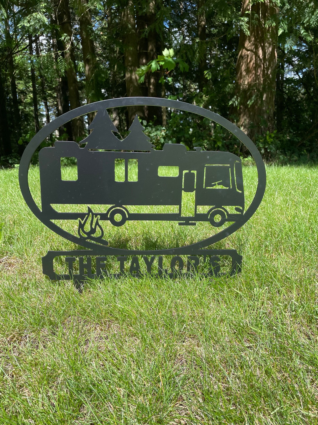 Personalized Metal Camping Sign, Camping Sign, Custom Camper Sign, RV ...