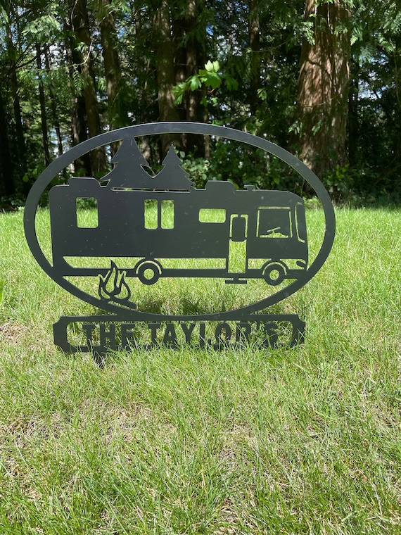 Personalized Metal Camping Sign Camping Sign Custom Camper | Etsy