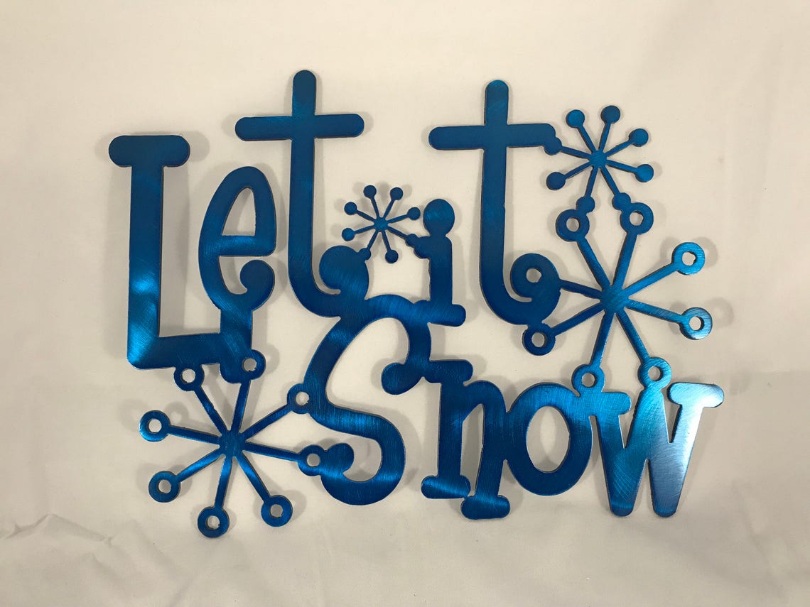 Let It Snow Metal Art, Wall Art - Etsy
