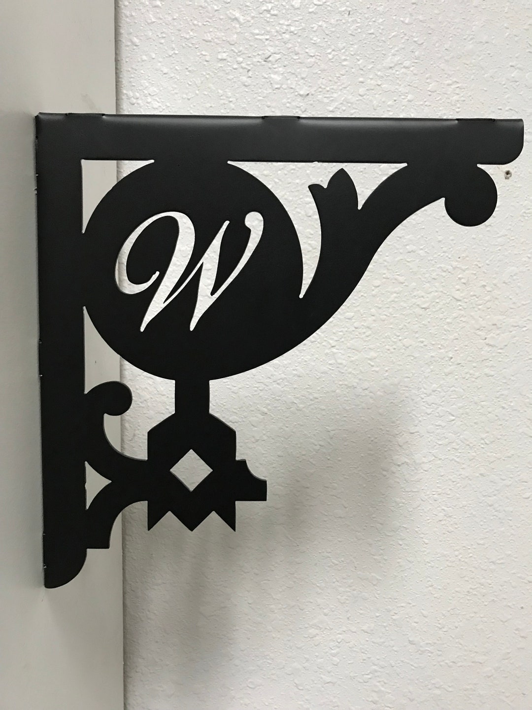Corbel Corner Bracket Shelf Bracket Metal Art Monogram Personalized - Etsy