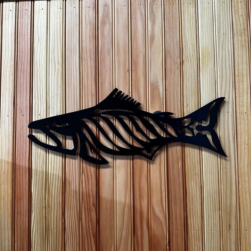 Metal Salmon Art - Etsy