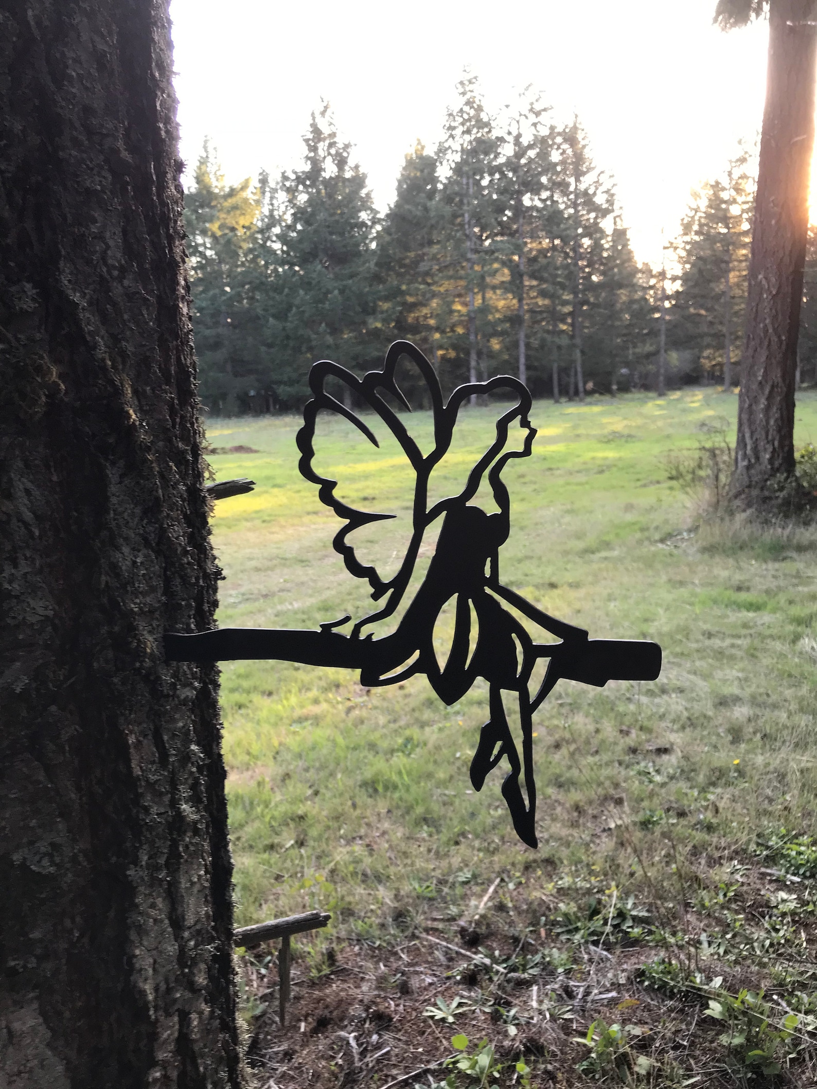 Metal Fairy / Garden Stake / Tree Stake / Garden Art / Backyard Decor ...