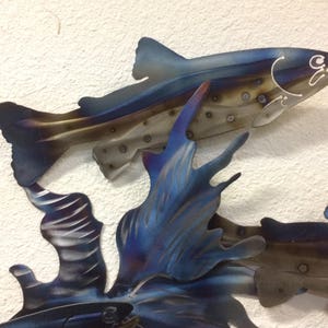 3D Fish Metal Wall Art Salmon Trout - Etsy