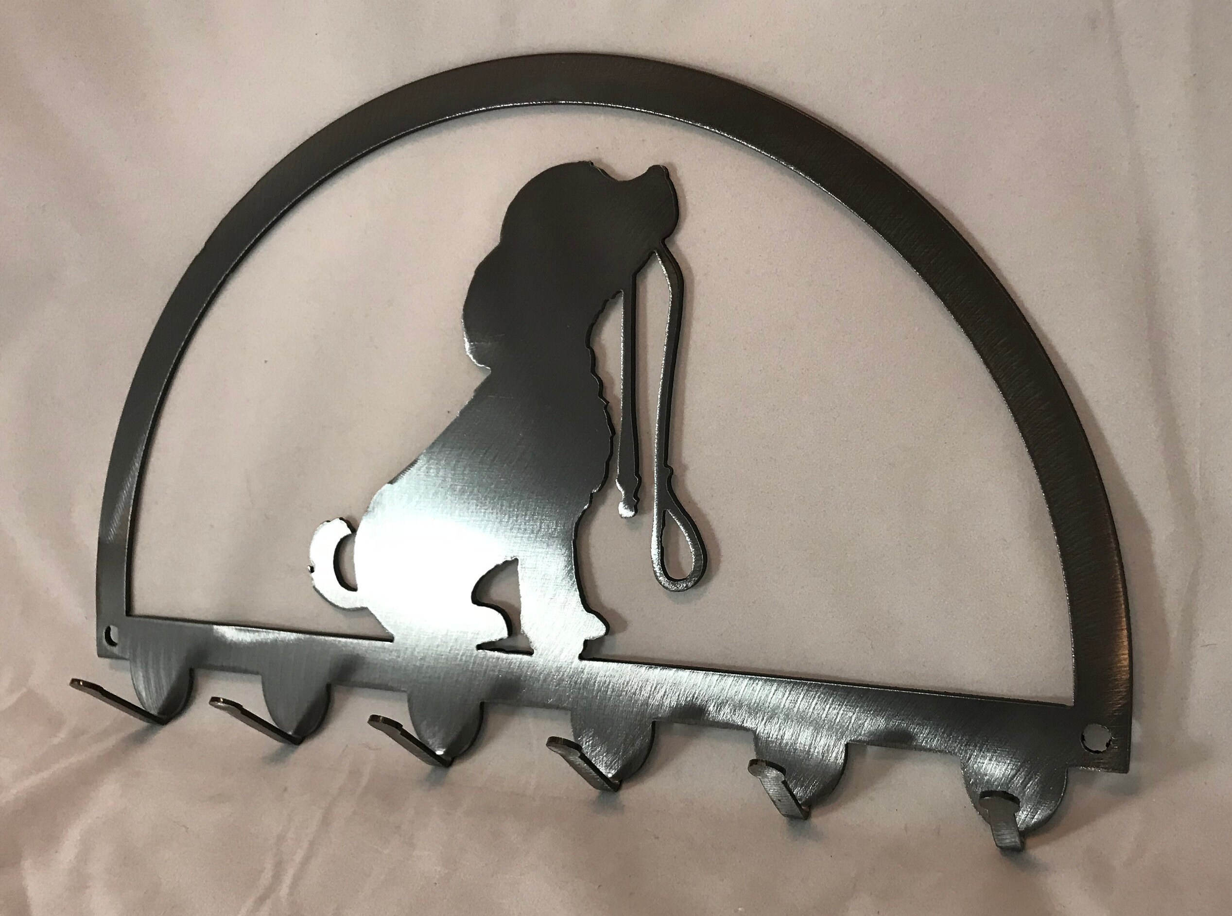 Puppy Dog Leash & Key Holder: Powder Coated Steel, Handmade - Etsy