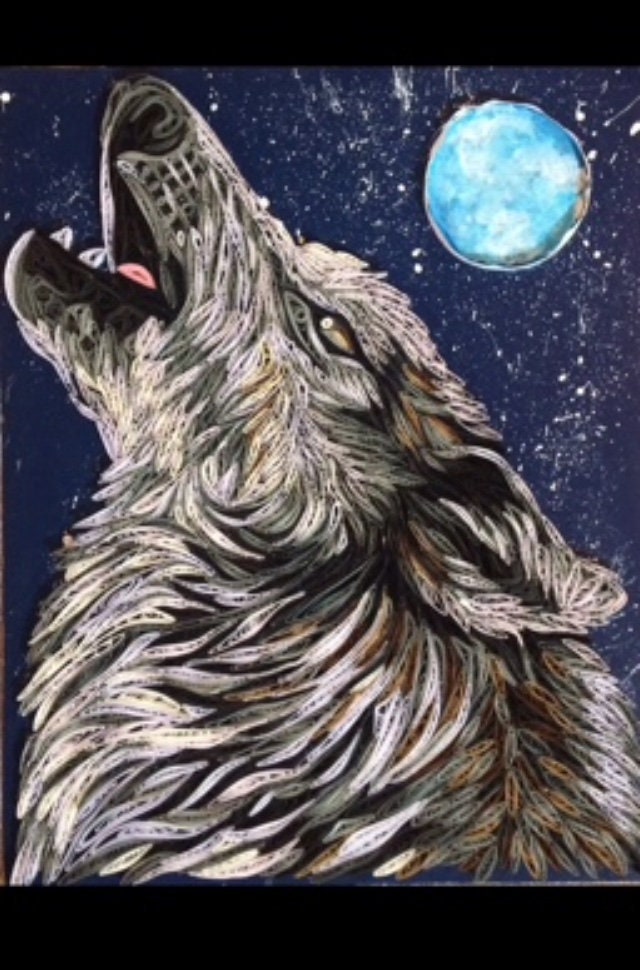 Realistic Timber Wolf Paper Quilling. Original and Unique - Etsy