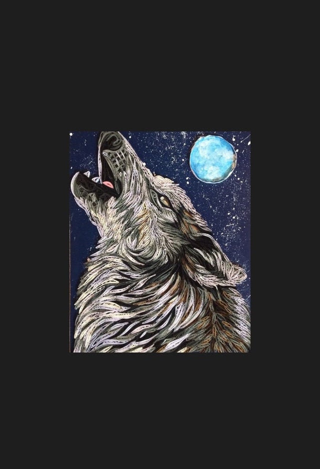 Realistic Timber Wolf Paper Quilling. Original and Unique - Etsy