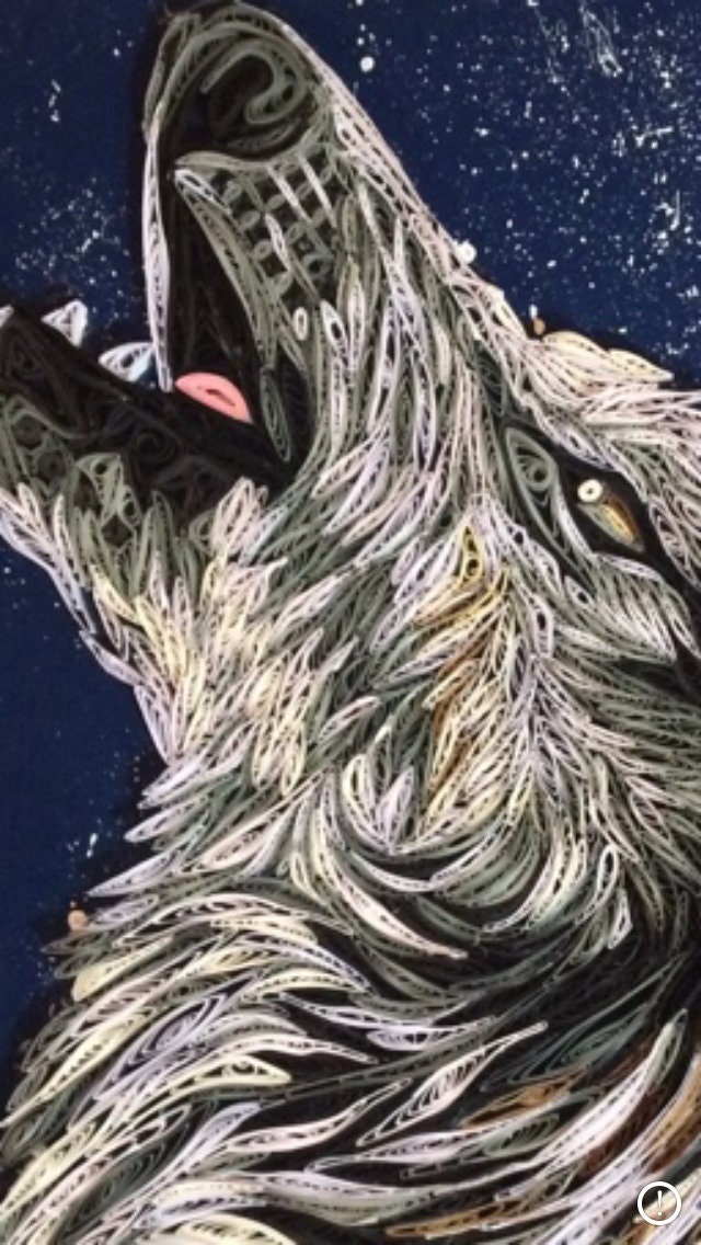 Realistic Timber Wolf Paper Quilling. Original and Unique - Etsy