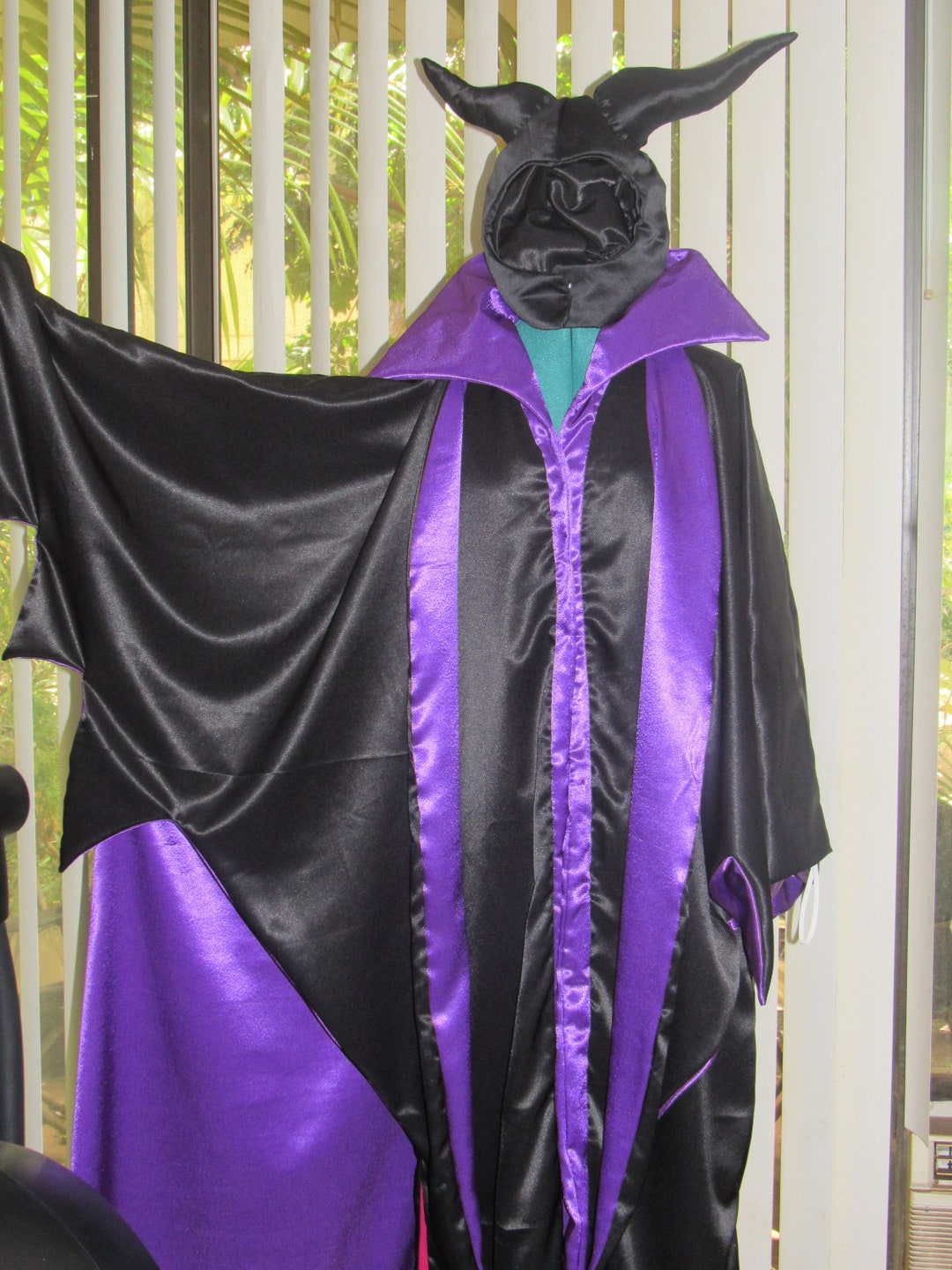 Classic Evil Villain Costume Cosplay Dress Cape Horns Teens/adults - Etsy