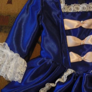 1770s - Colonial Gala Gown Dress W/ Pinner Cap for Girls - Etsy