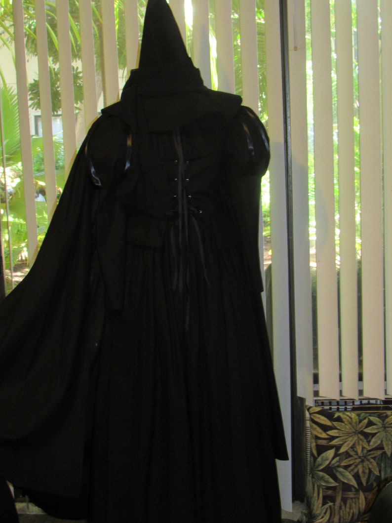 Wicked Witch Costume Cosplay Dress Belt Cape Hat for - Etsy