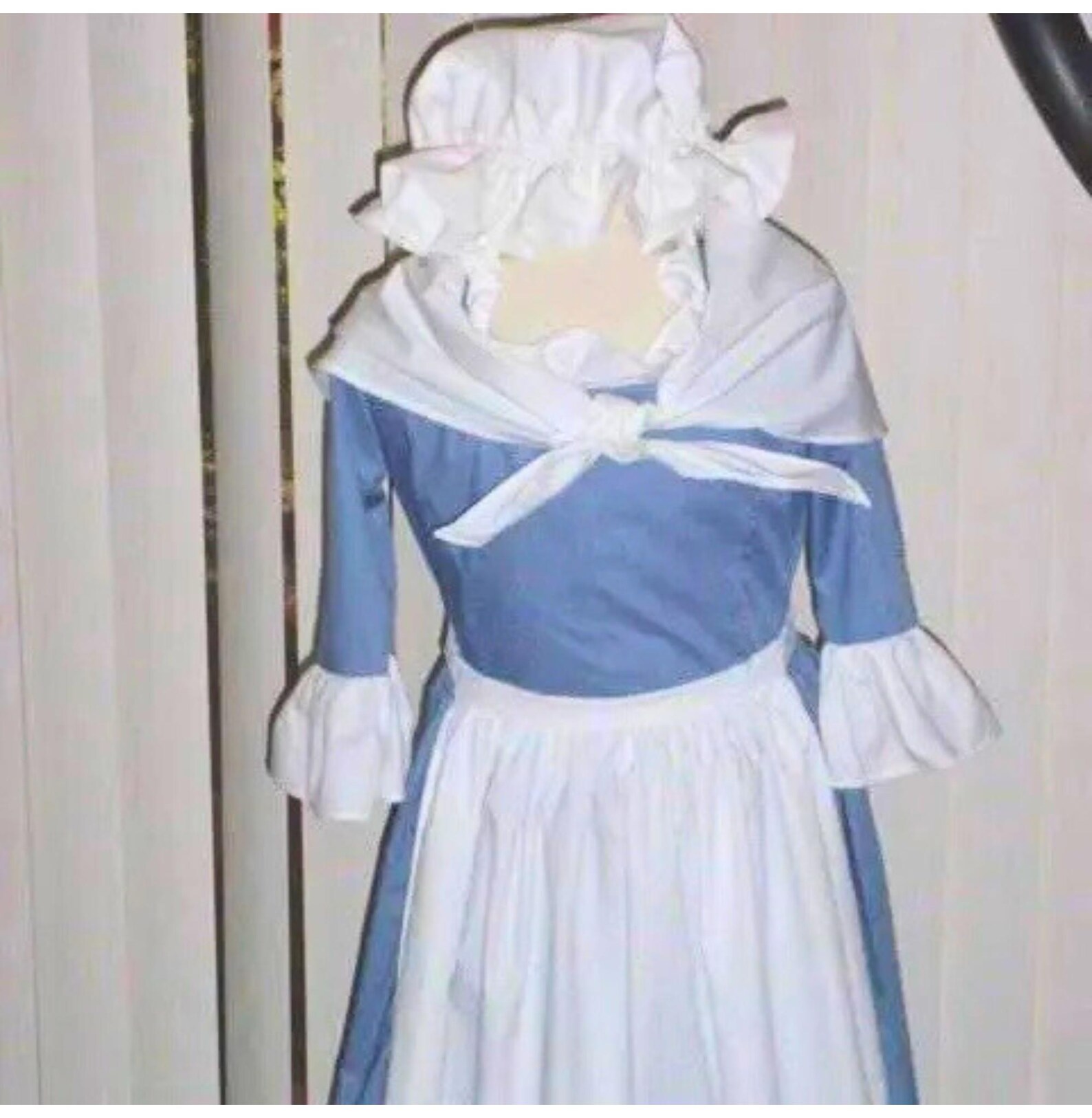 Colonial Work Dress Costume: 1700s Outfit With Apron, Shawl, Mob Cap - Etsy