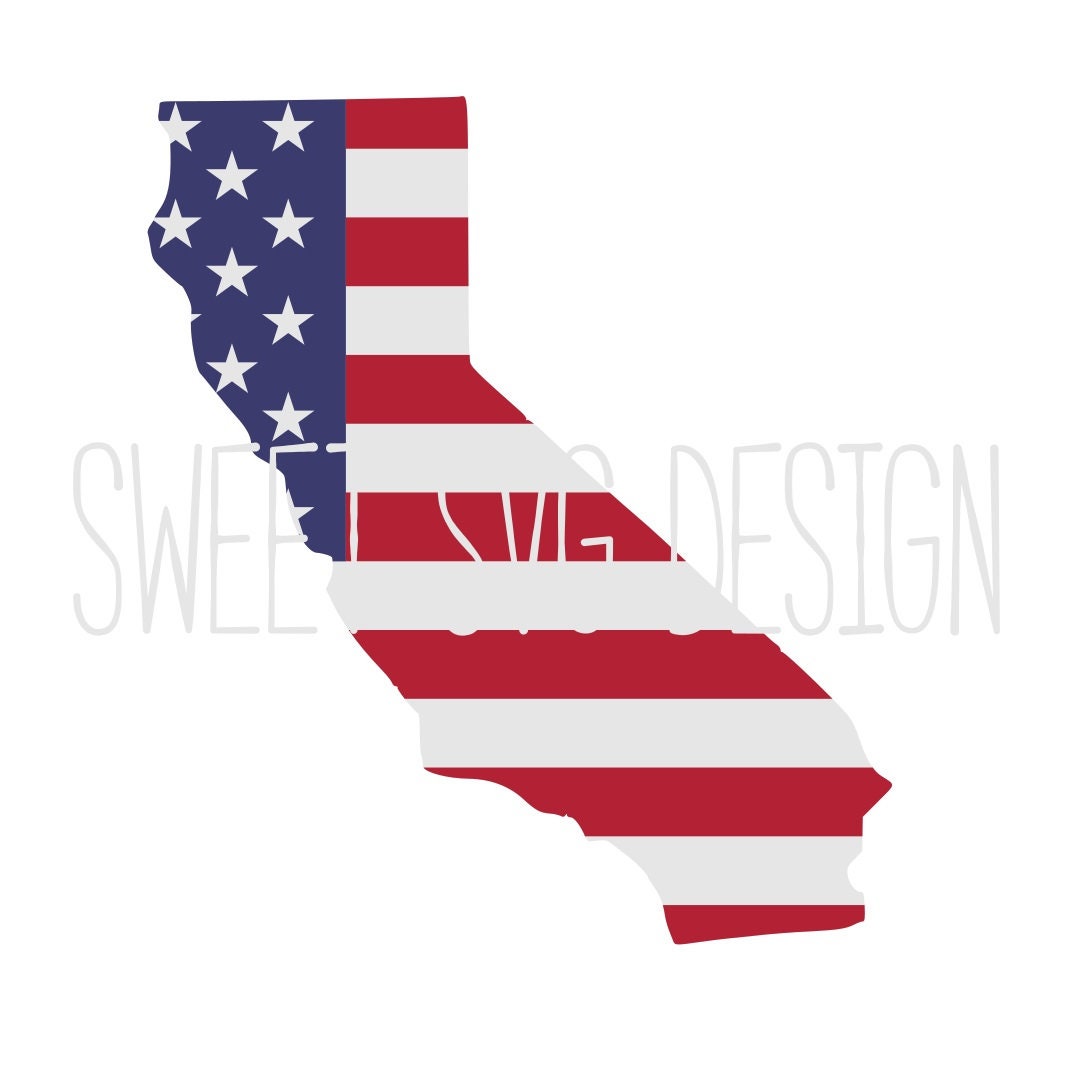 State of California American Flag SVG, American Flag SVG, California ...