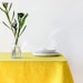 Chartreuse Yellow Linen Tablecloth for Festive Tablescape or | Etsy