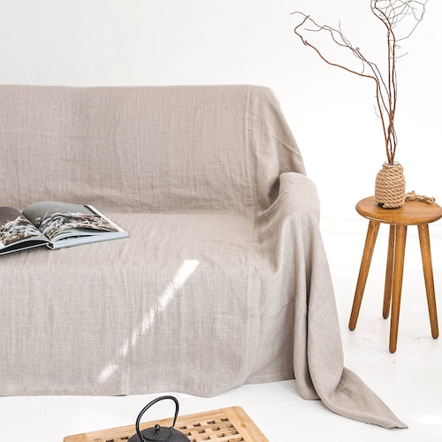 Natural Linen Couch Cover Linen Drop Cloth Couch Cover - Etsy
