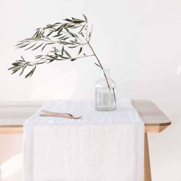 White Table Runner - Etsy