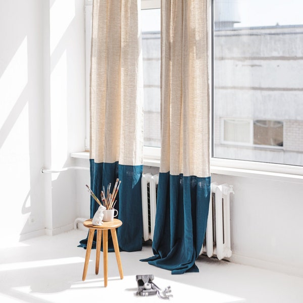 Color Block Curtain - Etsy