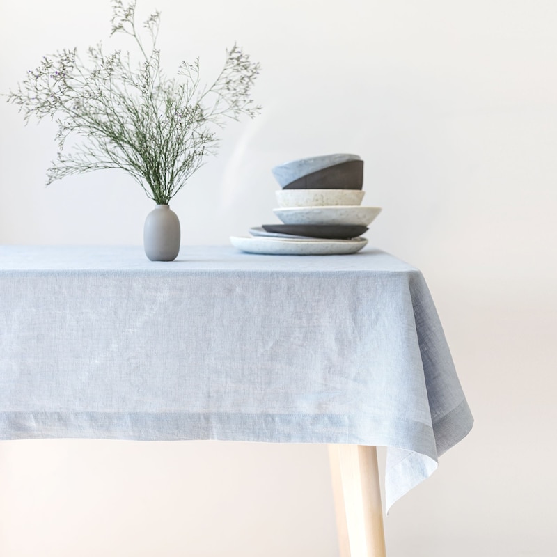 Blue Tablecloth - Etsy