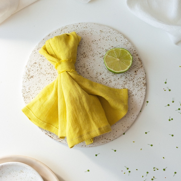 Yellow Napkins for Wedding - Etsy