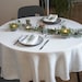 White Round Linen Tablecloth,christmas Linen Table Cloth,round Table ...