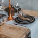 Steel Blue Softened Linen Table Runner, Blue Wedding Table Linens - Etsy