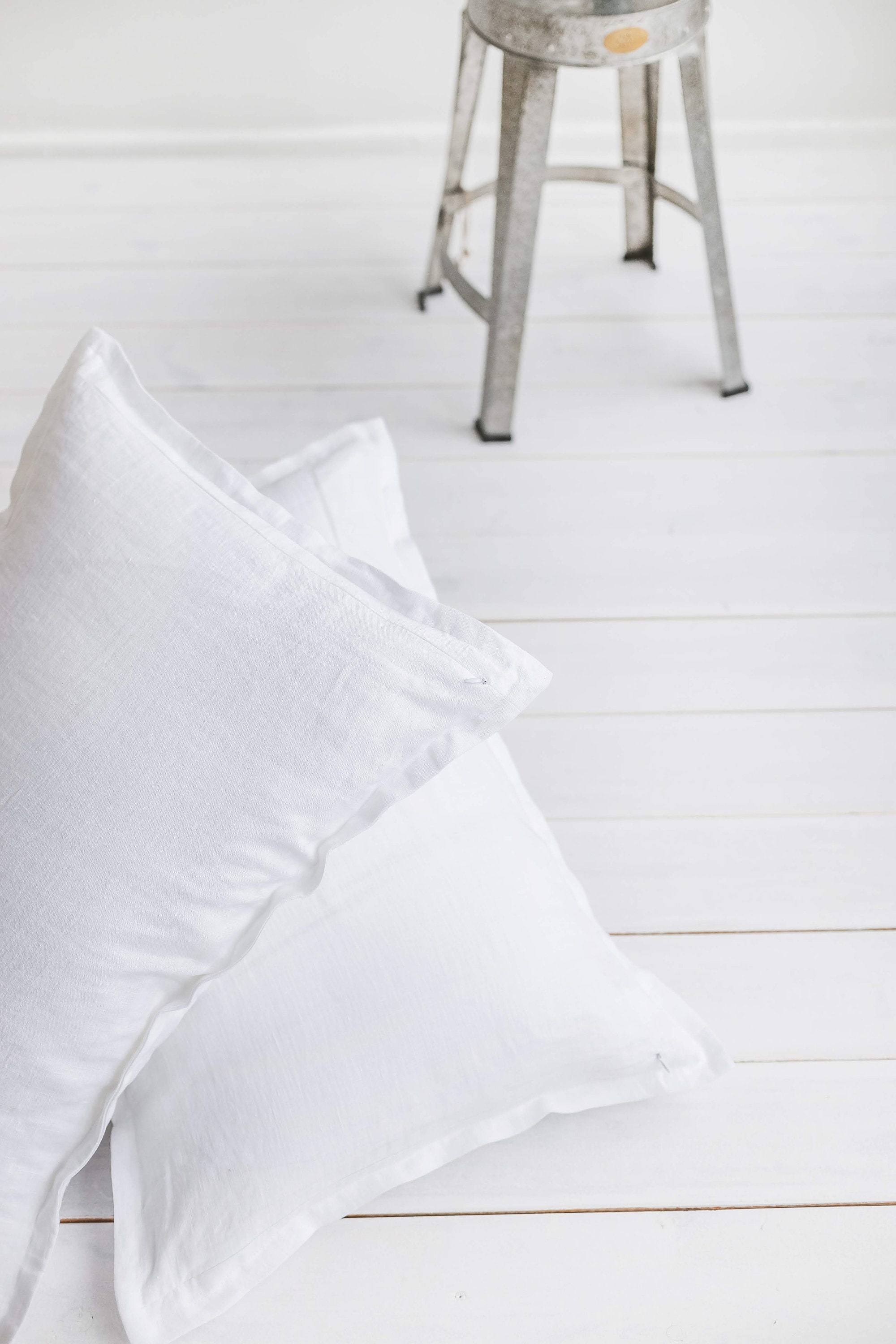 Amber Linen Pillow Cover With Flanges, Flanged Linen Pillow Sham,throw ...