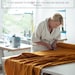 27''/70cm Wide Moss Green Linen Roll up Blind, Linen Window Blind With ...