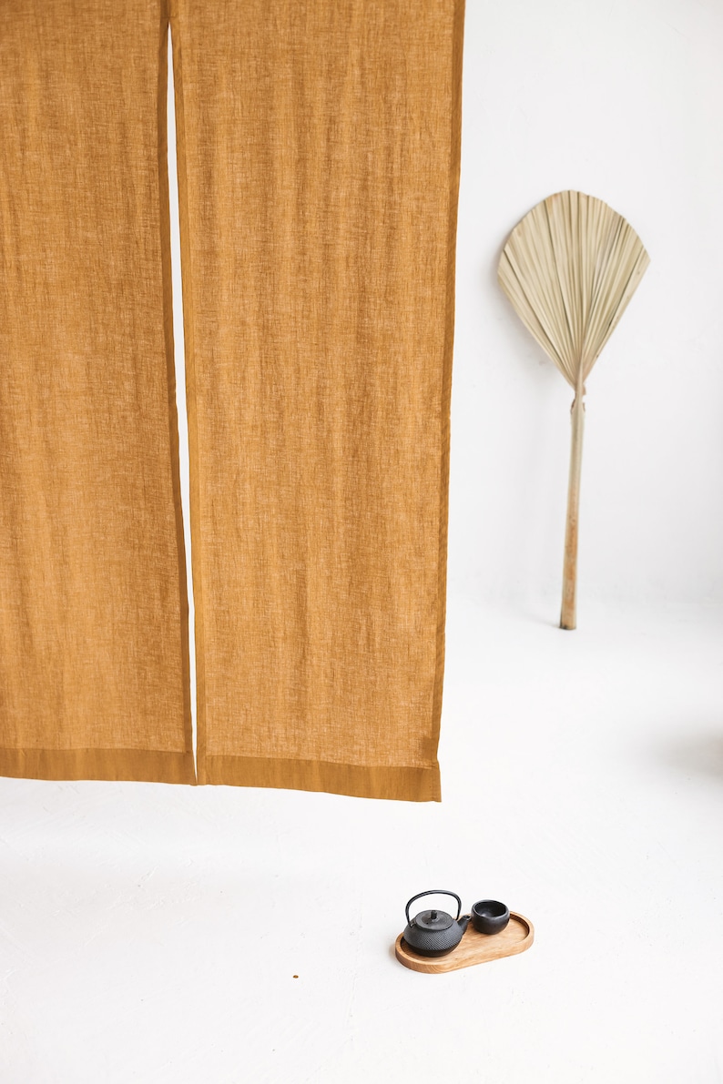 Amber Linen Noren Curtain Japanese Linen Noren Panel - Etsy