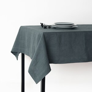Grey Linen Tablecloth, Pure Linen Tablecloth,soft Linen Tablecloth ...